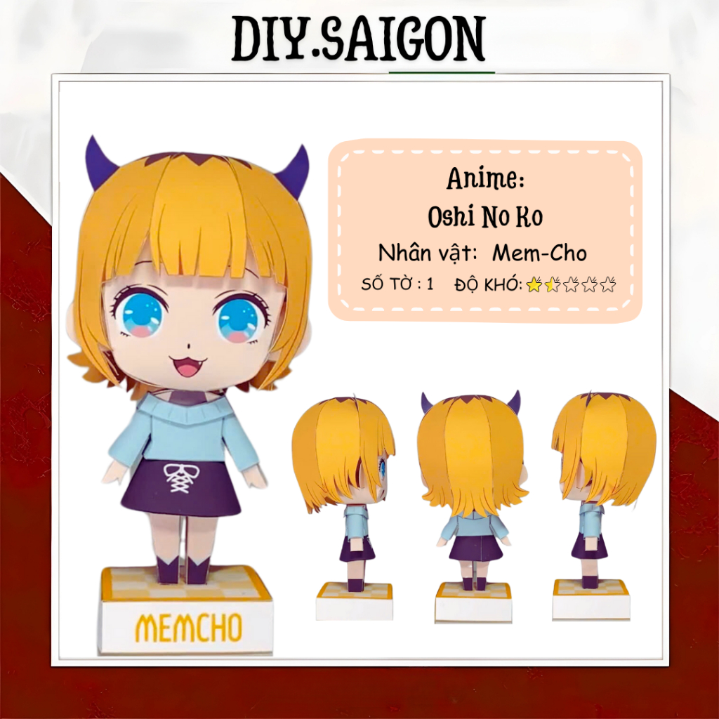 [ Oshi No Ko ] - Anime Chibi Mem-Cho Paper Model | Shopee Malaysia