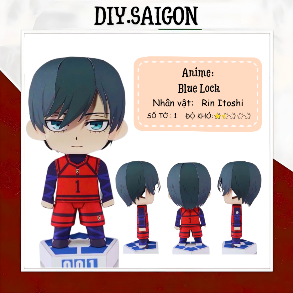 [Blue Lock] - Anime Chibi Rin Itoshi Paper Model | Shopee Malaysia