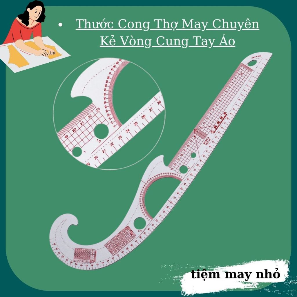 Tailor's Curved Ruler Specializes in Drawing Sleeve Arcs (PLASTIC ruler ...