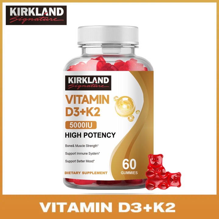 Kirkland Protects bones and joints Vitamin D3 + K2 (5000IU D3 & 200mcg ...