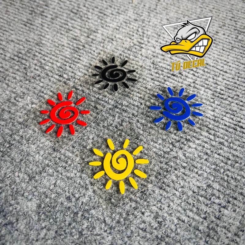 Sun Shape Logo Sticker Mixed With Many Outstanding Colors, Uv Material ...