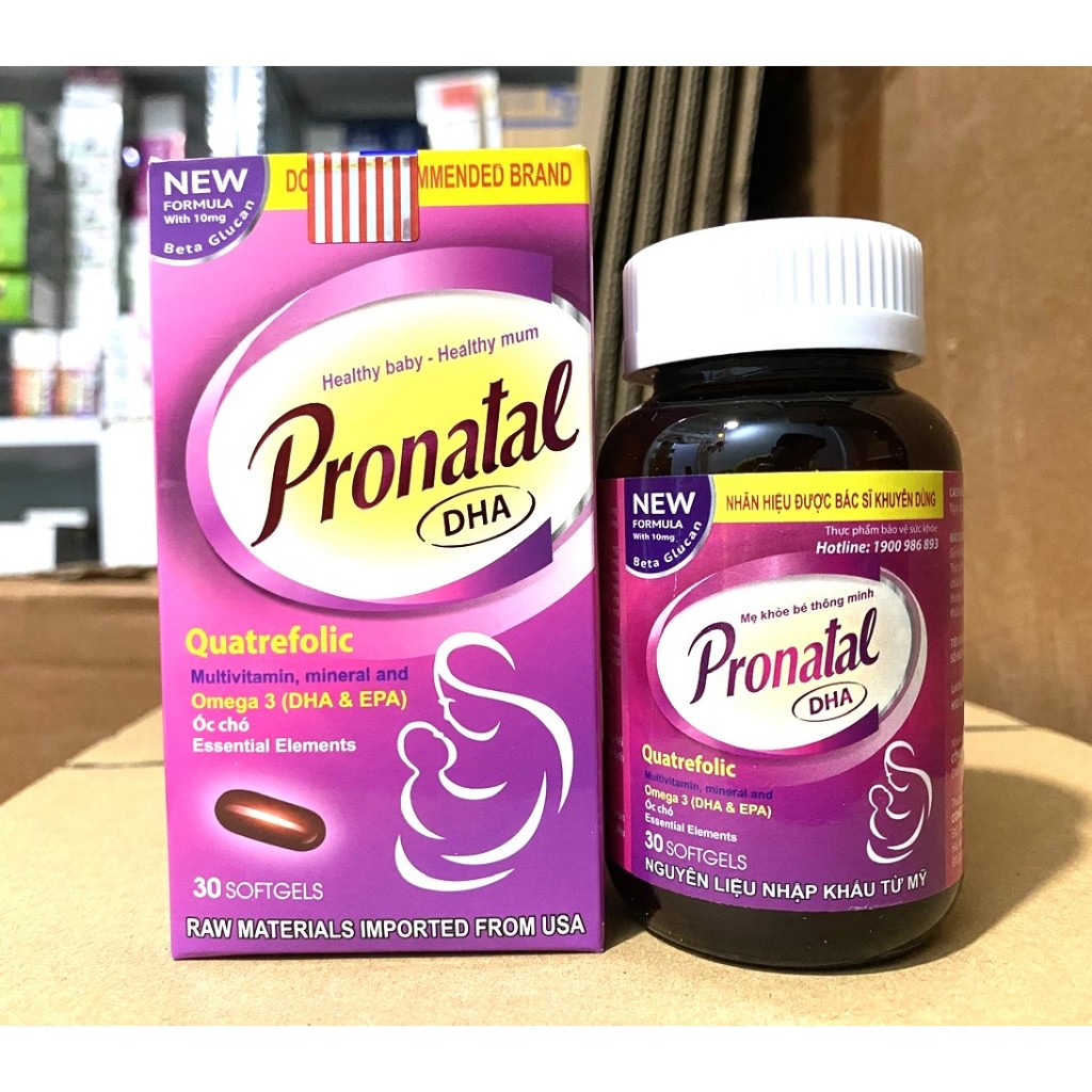 Pronatal DHA Pregnancy supplements Iron, folic acid, vitamins for all ...