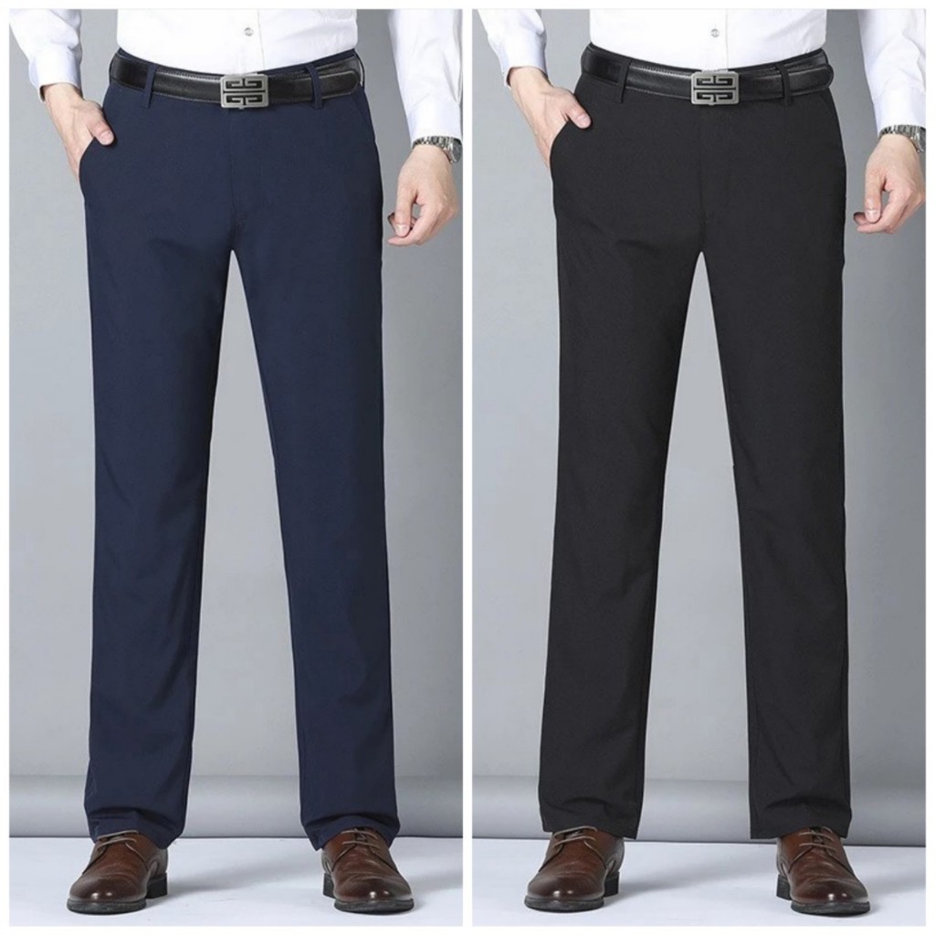 Beautiful middle-aged men's office trousers, thick, soft, non-fading ...