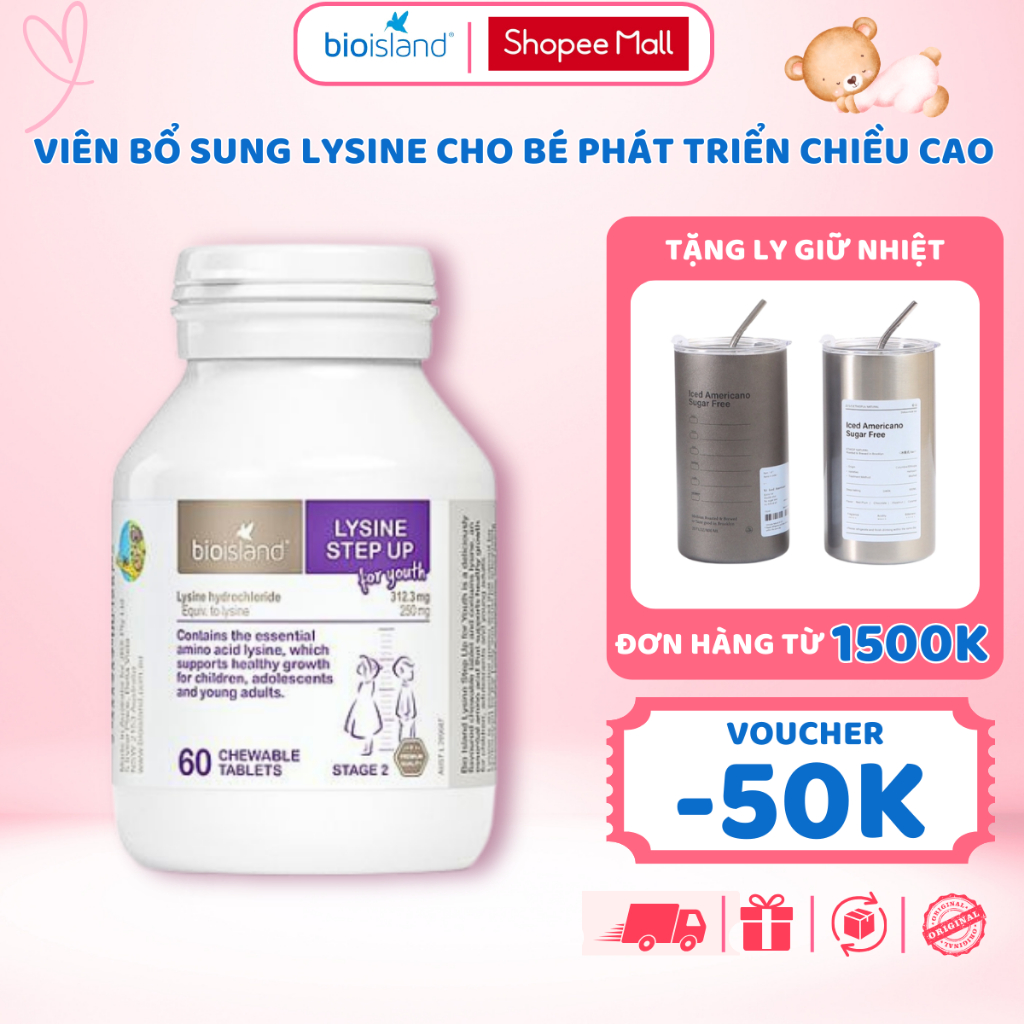Supports height development for babies Bioisland Lysine 60v helps ...