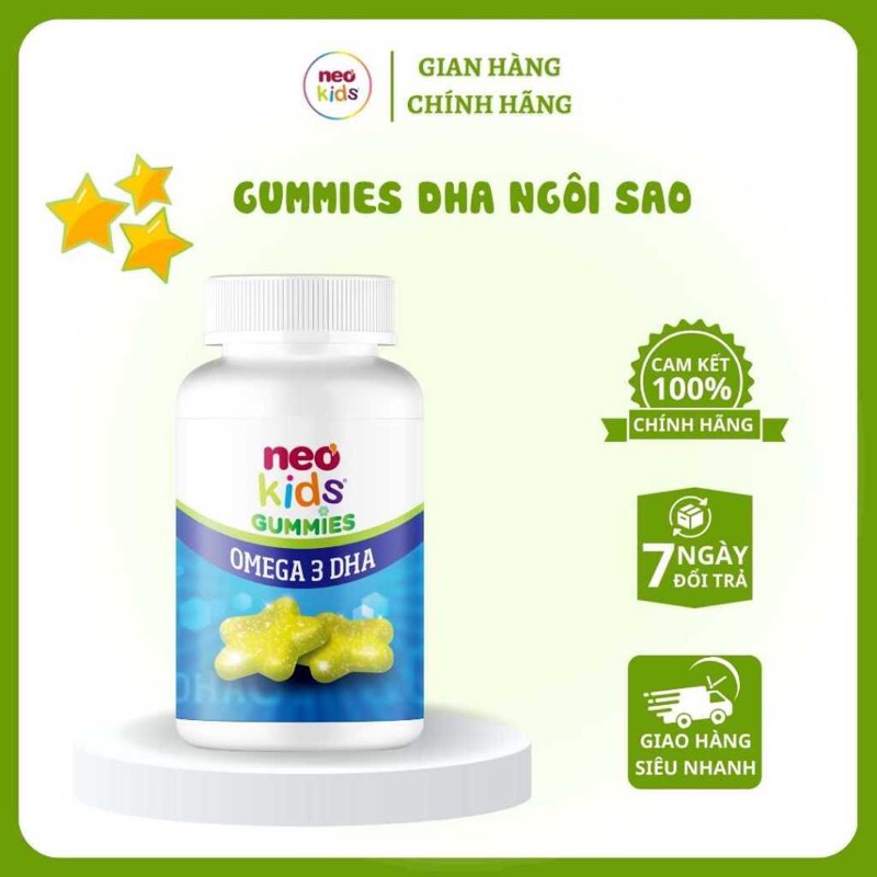 Neo Kids star DHA Gummies box of 60 Genuine chewable tablets | Shopee ...