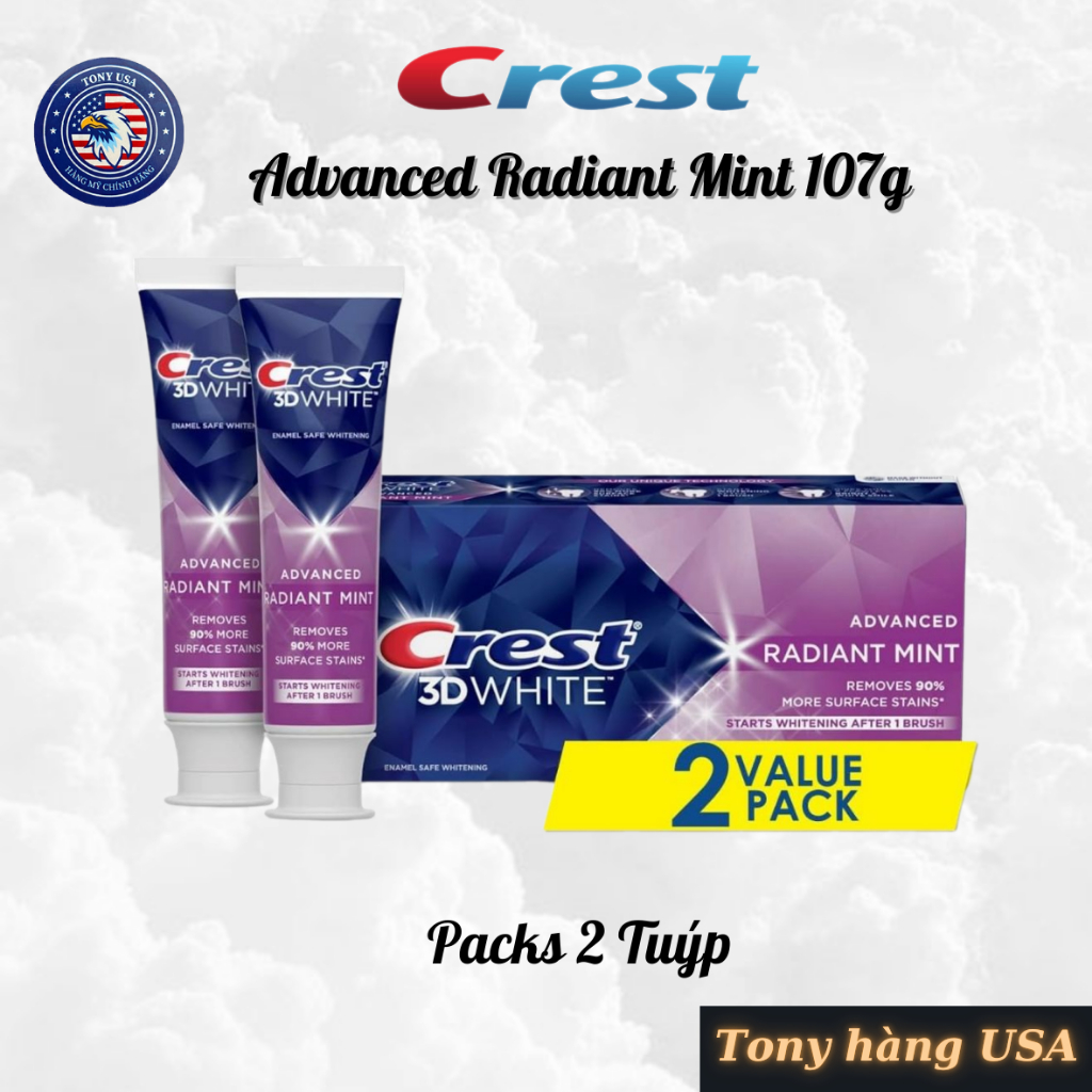 [American Standard Product] Crest 3D White Advanced Radiant Mint ...