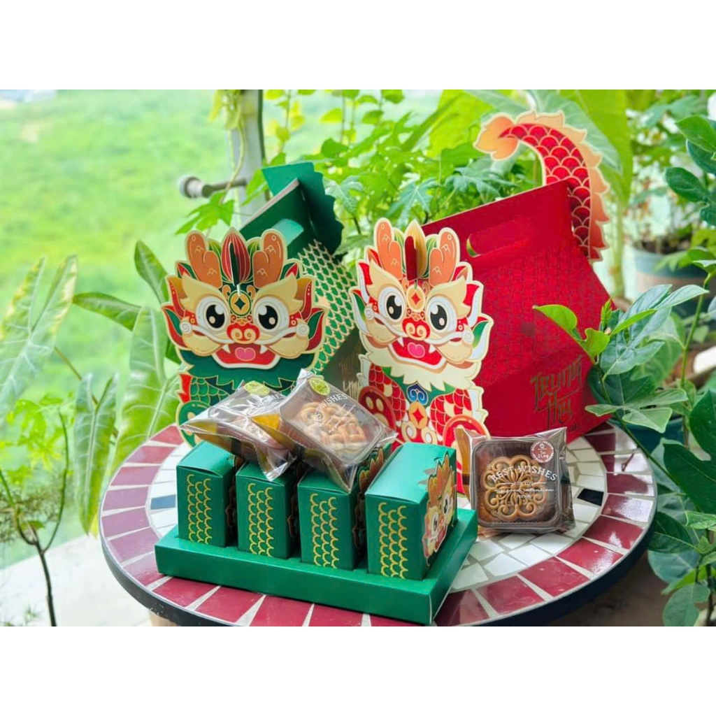 Lovely 4-wheeled Lan box, box containing 4 cakes of 150-300g, hot 2024 ...