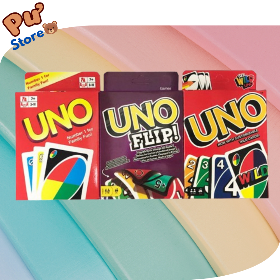 Uno card toys of many types for children help children have fun after ...