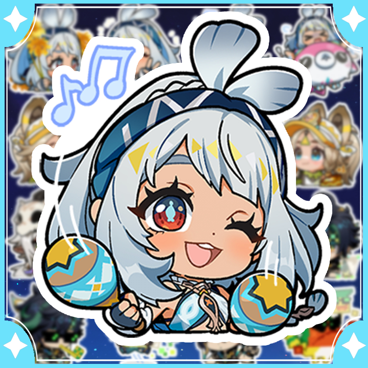 [Genshin Impact] Sticker Mualani,Kachina,Kinich,Chasca,Lansan and ...