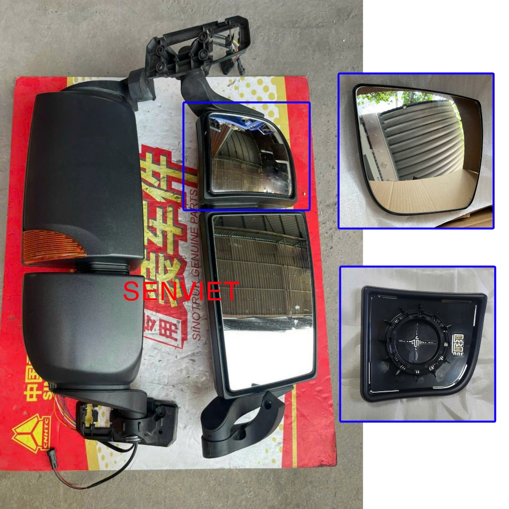 Small Mirror of Howo A7 T7H 375 420, Sitrak 440, T5G 340 Fat Arm Rearview Mirror Assembly (Brand ...