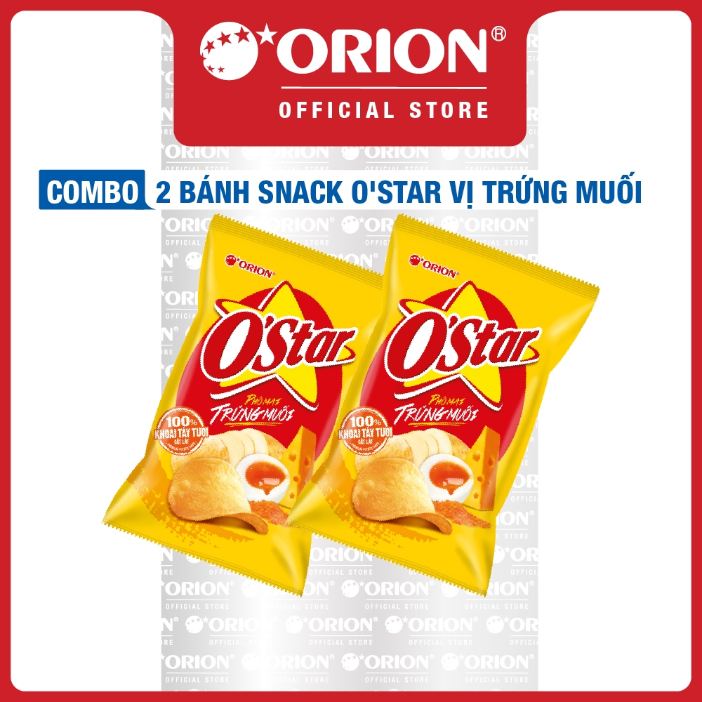 Combo of 2 ORION O'Star Snacks with Salted Egg Cheese flavor 90G ...