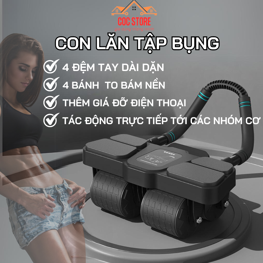 4-wheel power abdominal roller, new generation 2024 abdominal roller ...
