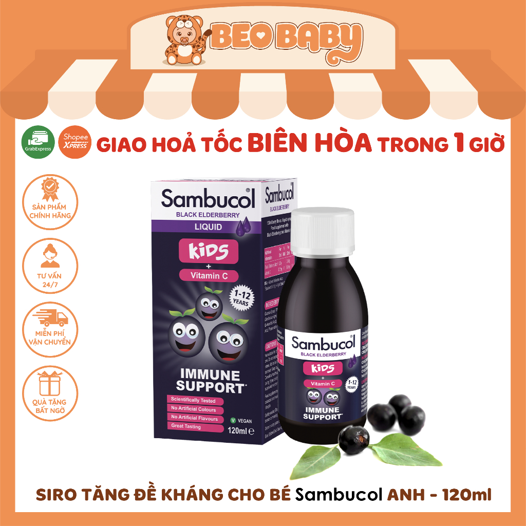 Sambucol UK immune-boosting syrup 120ml | Shopee Malaysia
