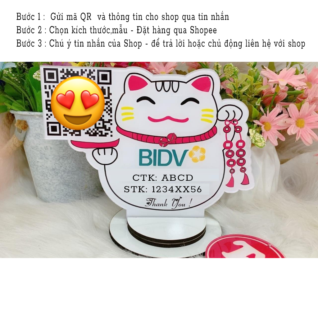 Desktop QR CODE TABLE made of durable, beautiful, high quality mica ...