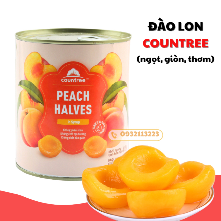 COUNTREE sugar-soaked peaches can 820G (Large, crispy pieces) | Shopee ...