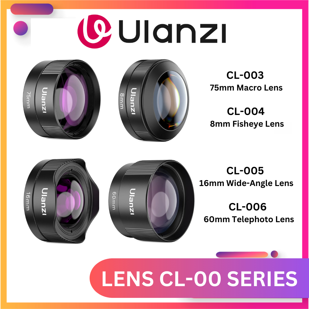 ULANZI CL-003 (75mm Lens) / CL-004 (8mm Lens) / CL-005 (16mm Lens) / CL ...