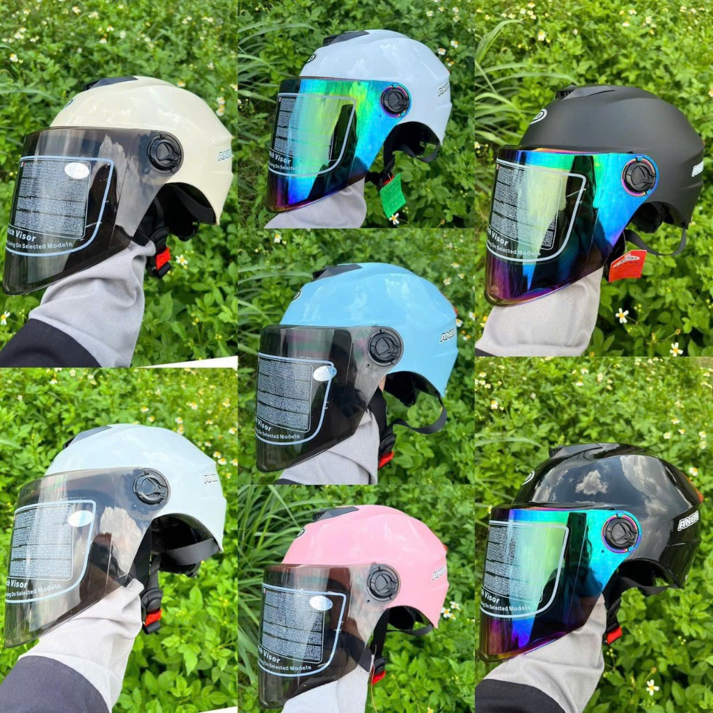 Genuine ANDA HELMET HELMET - Half Head HELMET with Long Goggles, Many ...