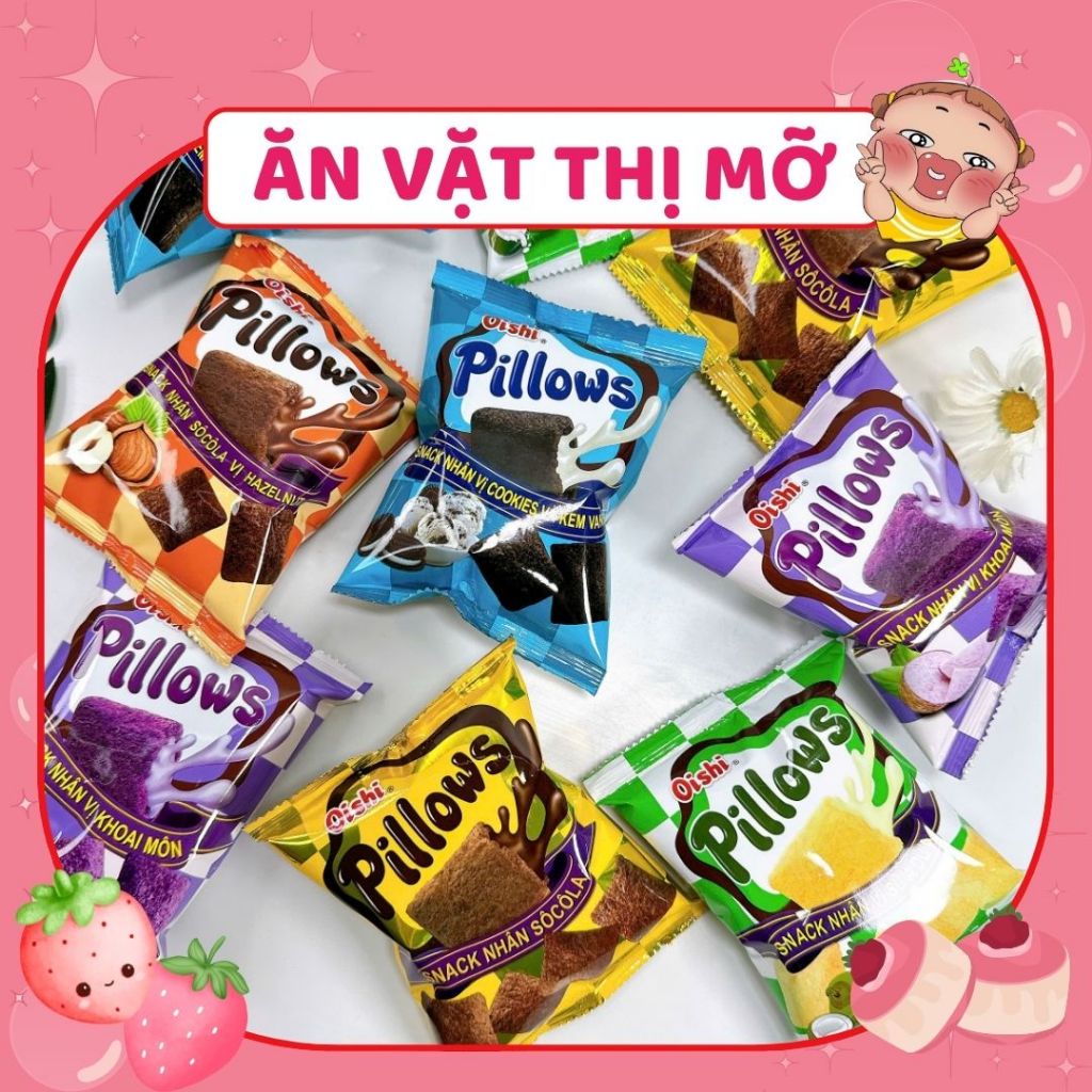 (COMBO 5 PACK) Oishi Snack Pillows with Coconut Milk - Chocolate ...