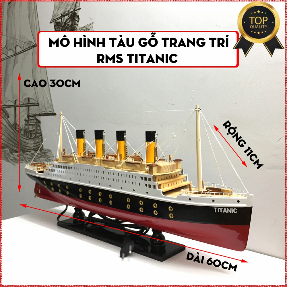 Decorative Titanic ship model - Wooden model RMS Titanic ship - Colored ...