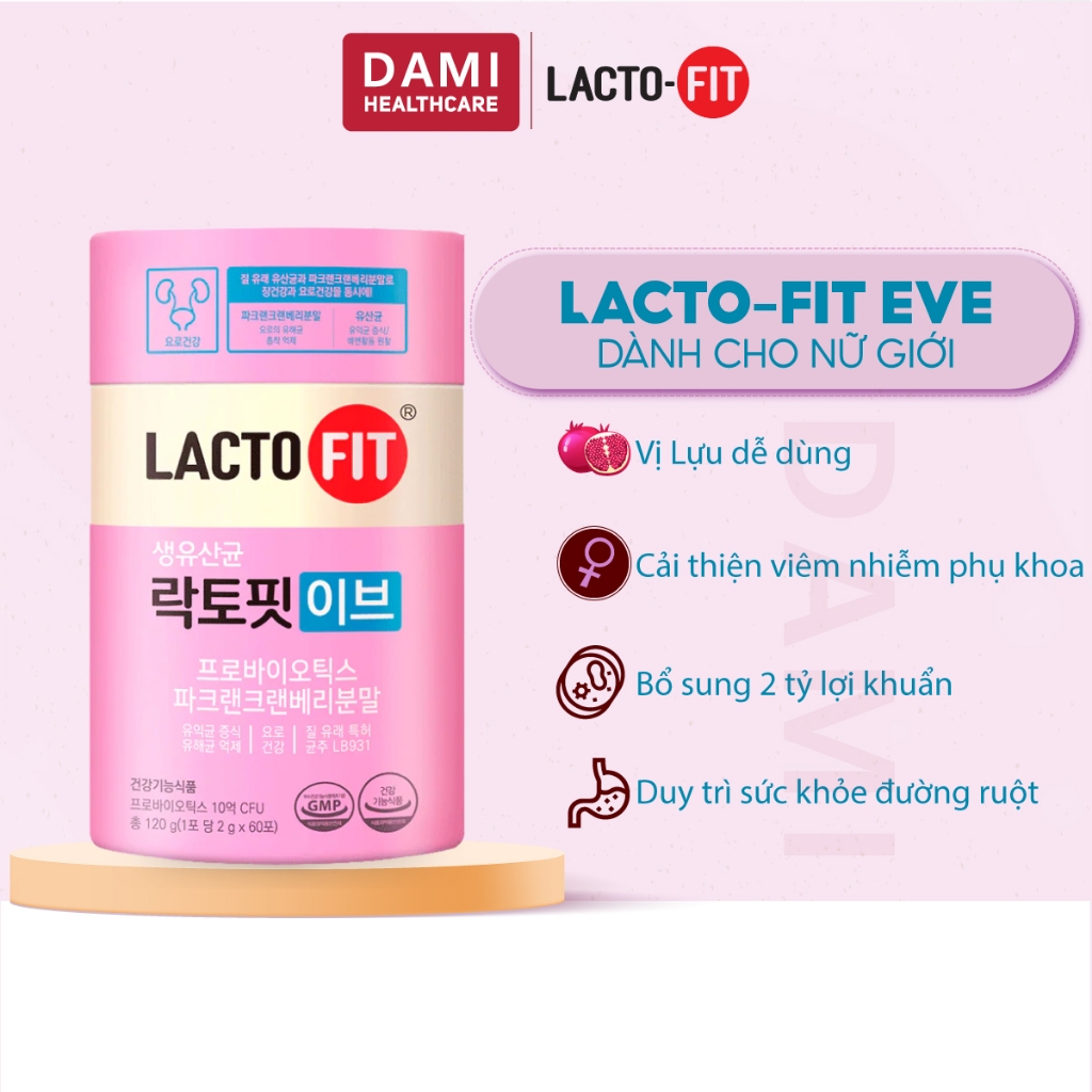 Box of 60 Packets LACTO-FIT EVE - Gynecological Probiotics, Microbial ...