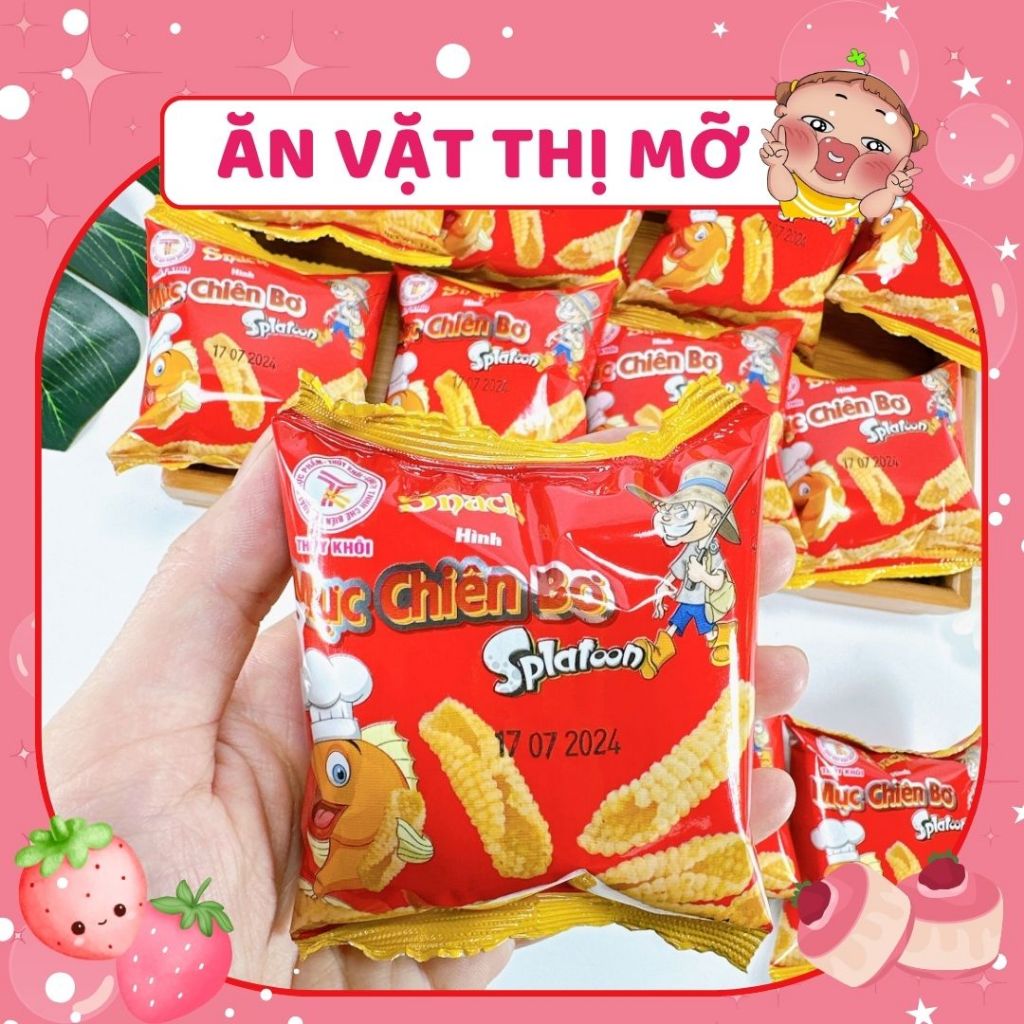 (RETAIL Package) Fried squid Snack with Thuy Khoi butter (12g pack ...