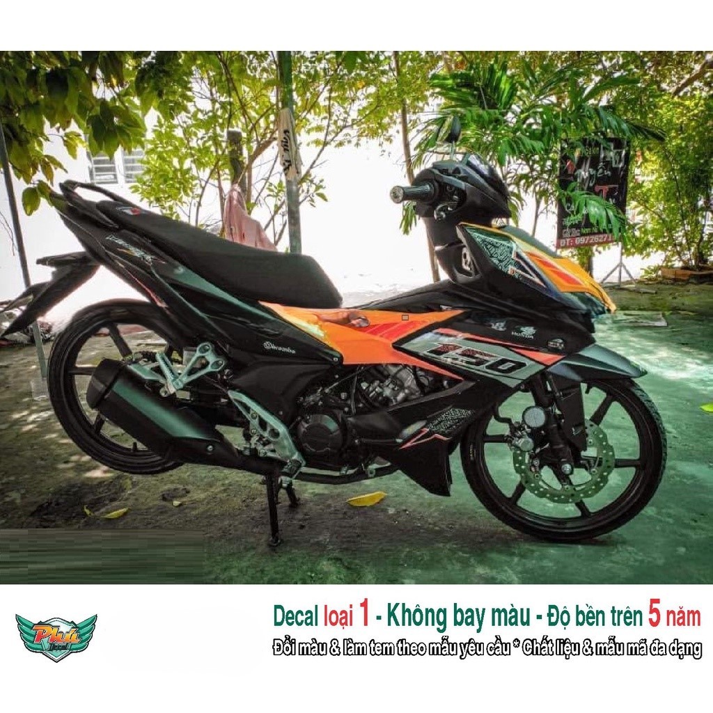 Winner X Black Orange car decal. (C) | Shopee Malaysia