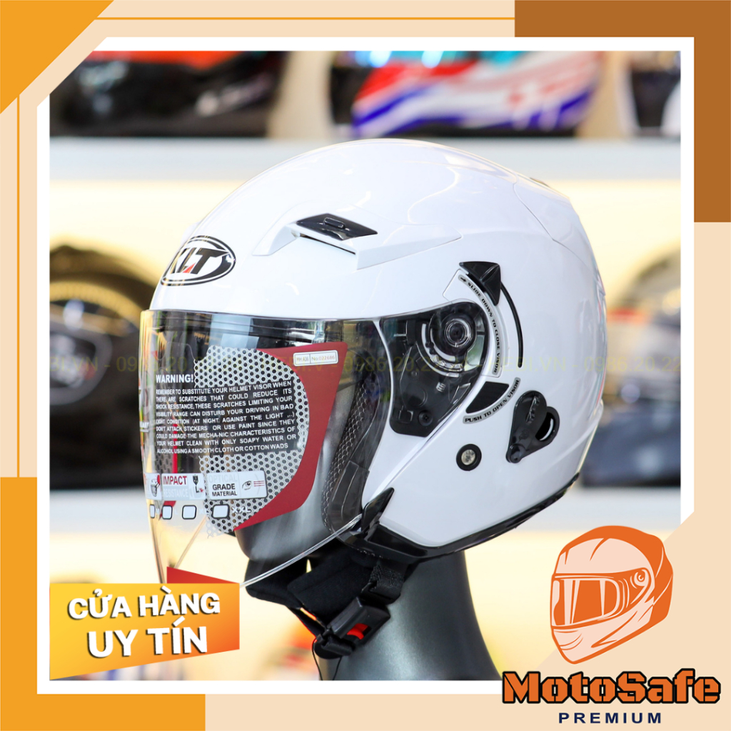 Klt VENOM 3/4 Helmet 2 Plain Color Glasses Fullbox Bag Box Free Sticker ...