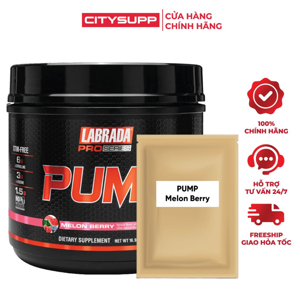 Labrada Pump Pro Series Sample Trial Pack (1 Pack) Caffeine-Free ...