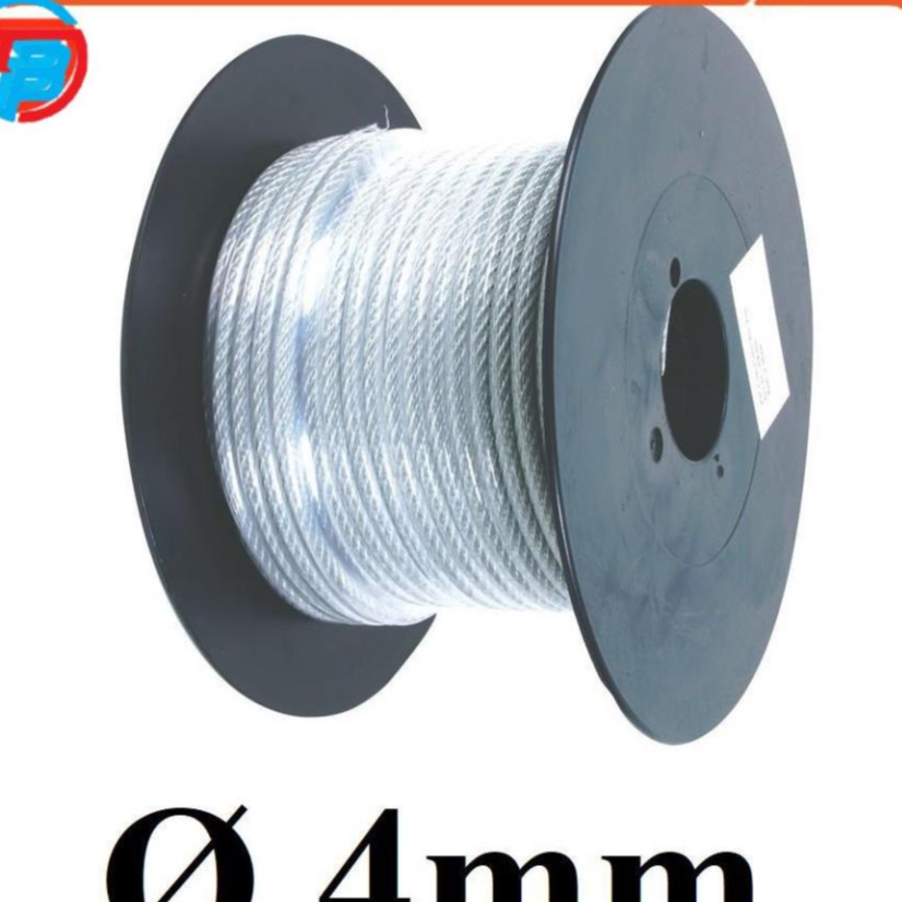 African plastic-coated steel cable [4mm] length 1 meter - 1000 meters ...