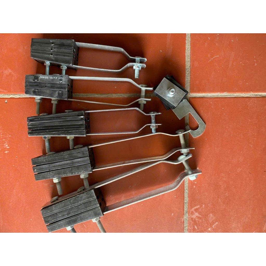 4-wire ABC cable stop clamp, Cable tightening clamp, Cable brake clamp ...