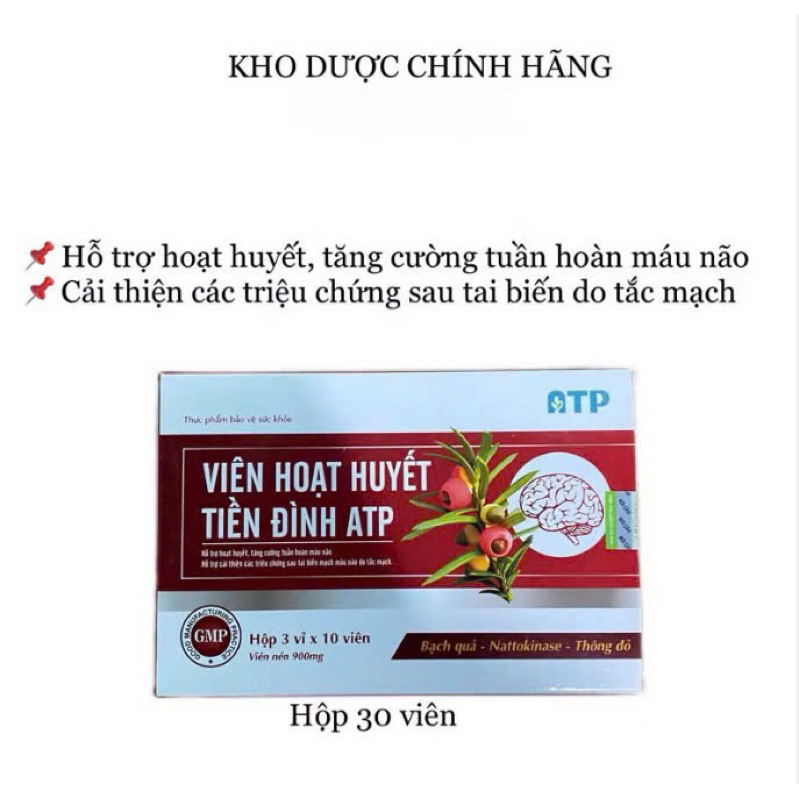 Atp Vestibular Blood Activation Tablets box of 30 tablets - Active ...