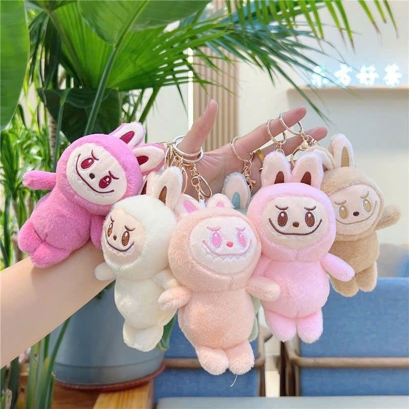 Labubu Plush Keychain, Labubu Teddy Bear Keychain | Shopee Malaysia