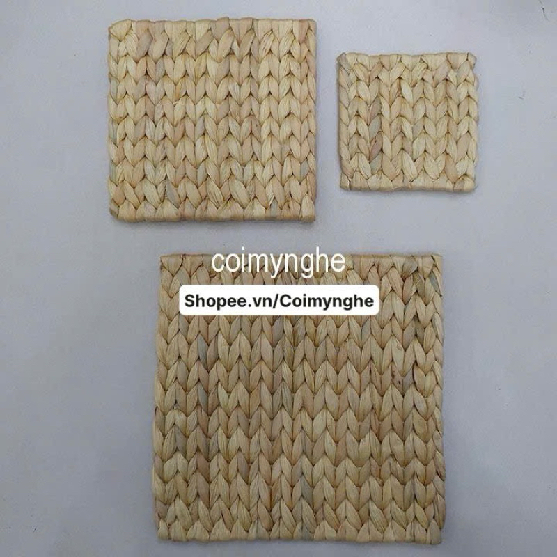 Luxury square water hyacinth coaster | Shopee Malaysia