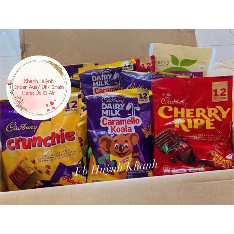 Cadbury Crunchie Chocolate /Cherry Ripe /Picnic/ Caramilk/Twirl/ Flake ...