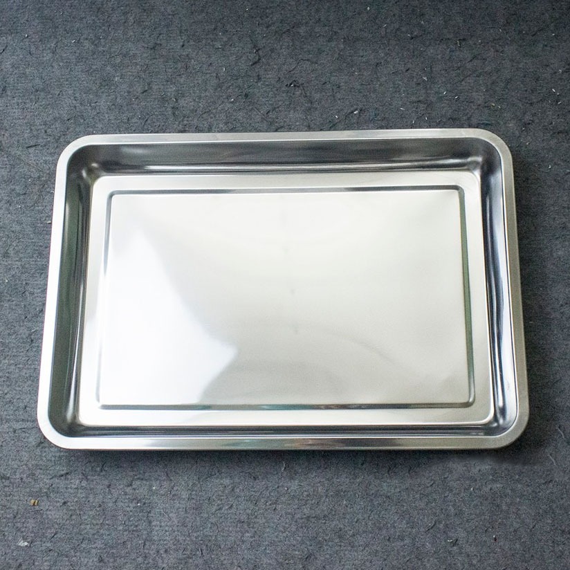 Large high-quality stainless steel tray, 4.8cm deep | Shopee Malaysia