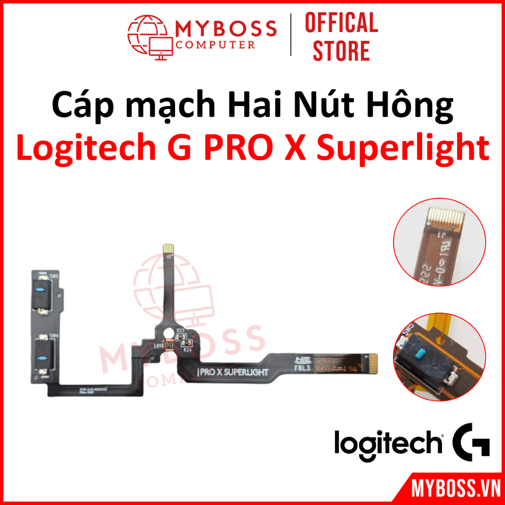 Board Cable with 2 Omron Side Buttons for Logitech G Pro X SuperLight ...