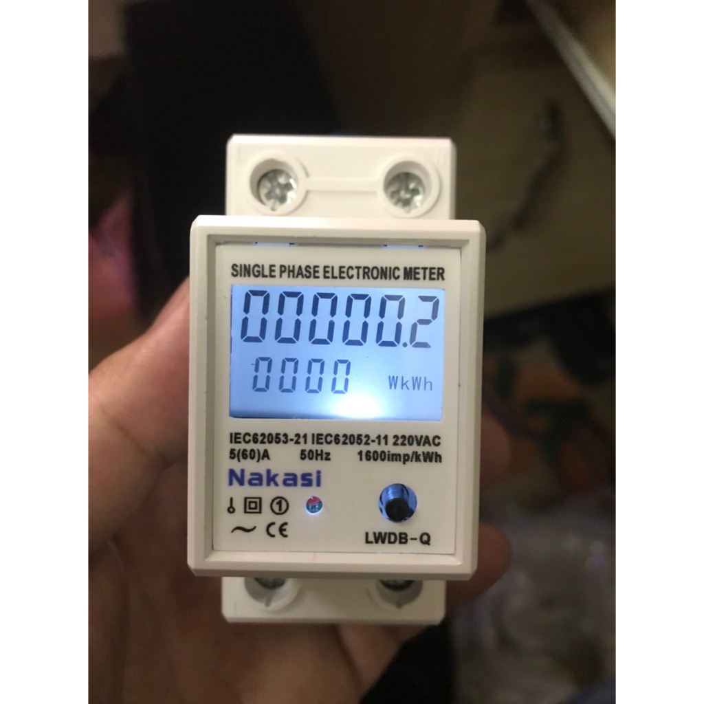 (With Lightning) Single-phase electronic meter with RESET + Many parameters 220V 60A Nakasi ...