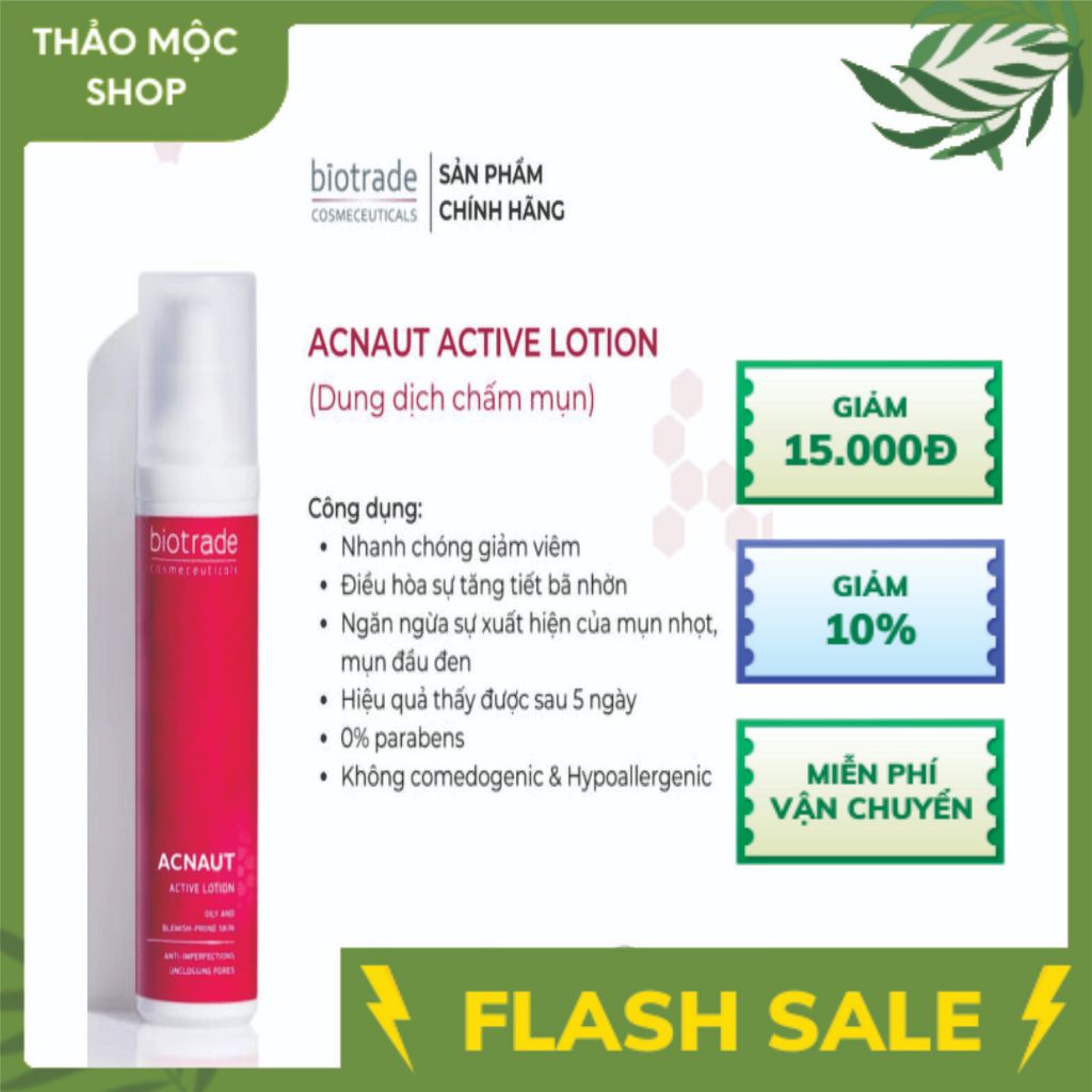 Biotrade Acnaut Active Lotion for pustules, puberty acne | Shopee Malaysia