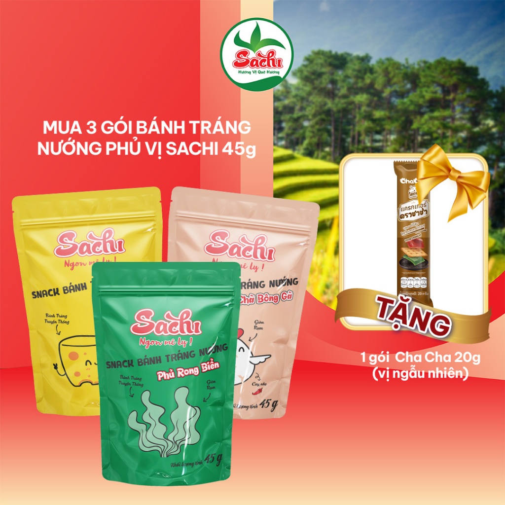 [BUY 3 PACKAGES GET 1 PACK OF CHA CHA 20G] SACHI Grilled Rice Paper ...