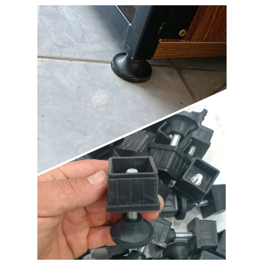 Square height adjustment leg set 40x40mm with 10mm screws for box iron ...