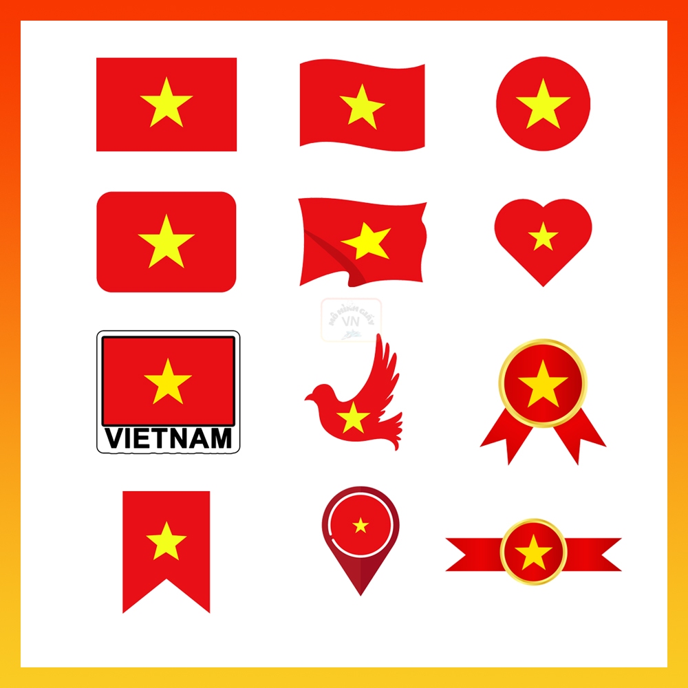 Combo of 50 Assorted Vietnamese Flag Stickers - MohinhgiayVN | Shopee Malaysia