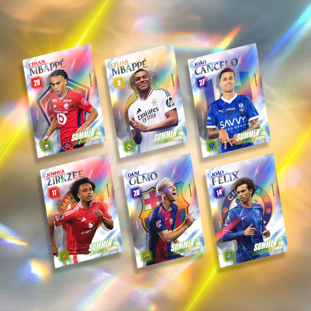 Summer SIGNING 24-25 | Football player card | Mbappé Endrick Lukaku de ...