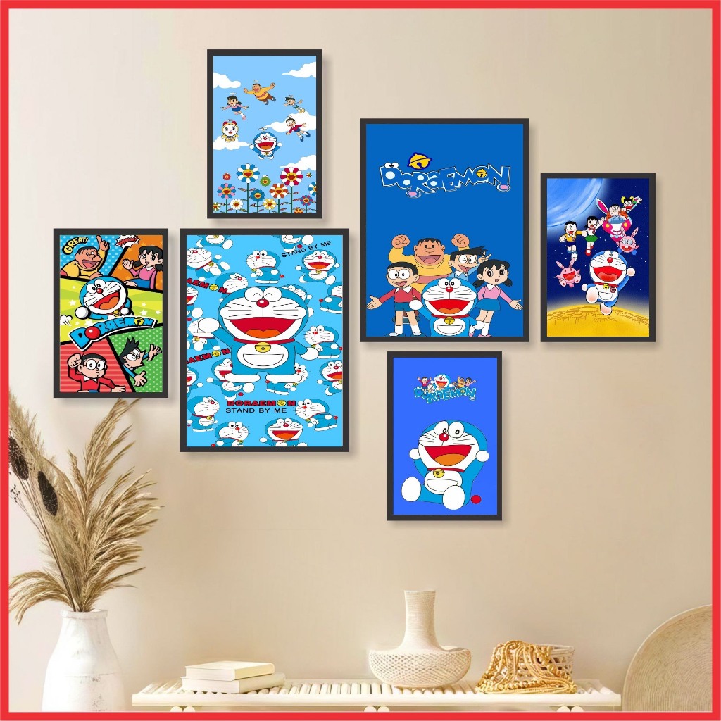 Doreamon wall stickers for girls' room decor, set of 6 5mm thick formex ...
