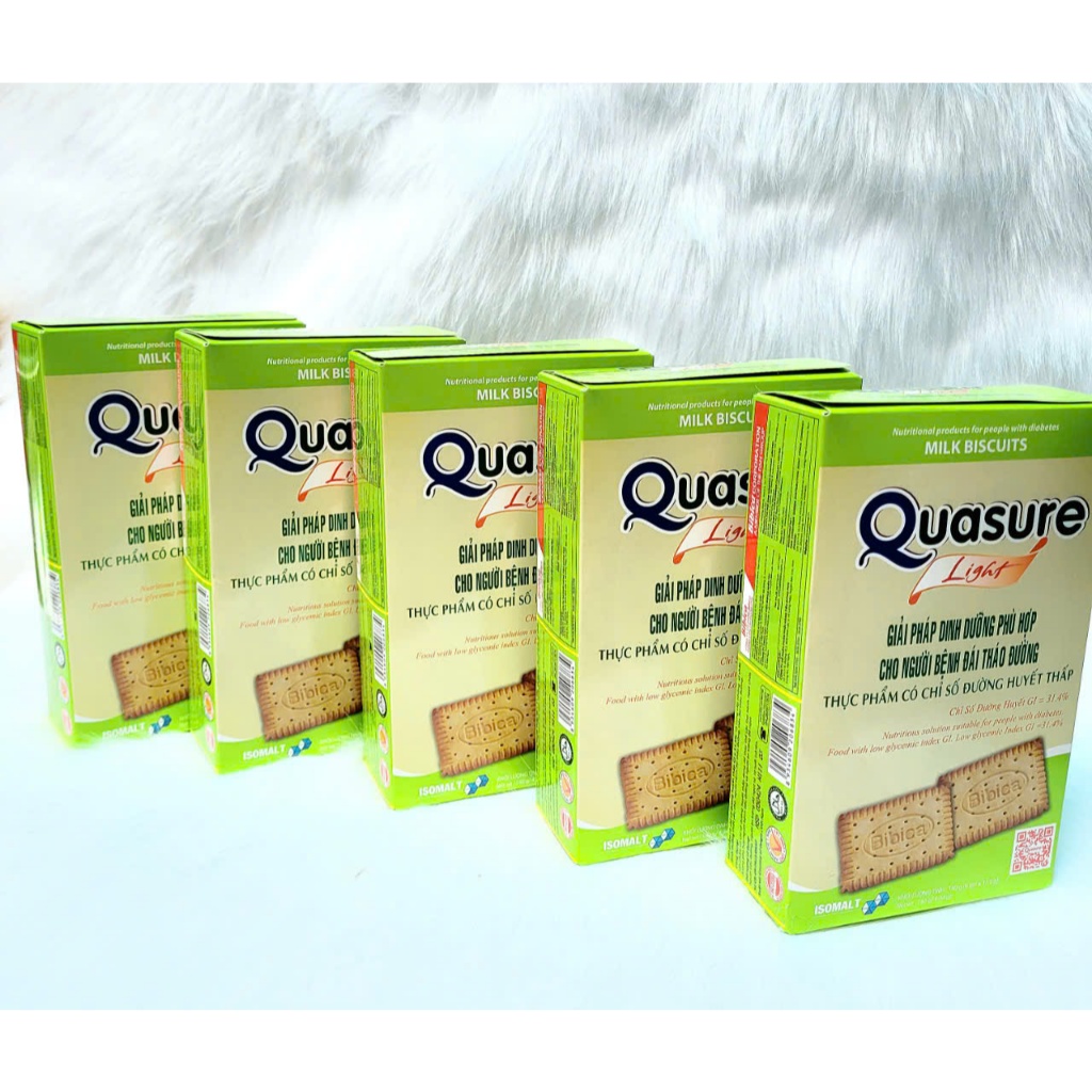 Combo of 05 Boxes of Quasure Light Diabetic Milk Cookies Box 140g (Box ...