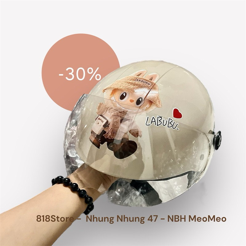 Children's helmet with high-quality windshield printed with stick ...