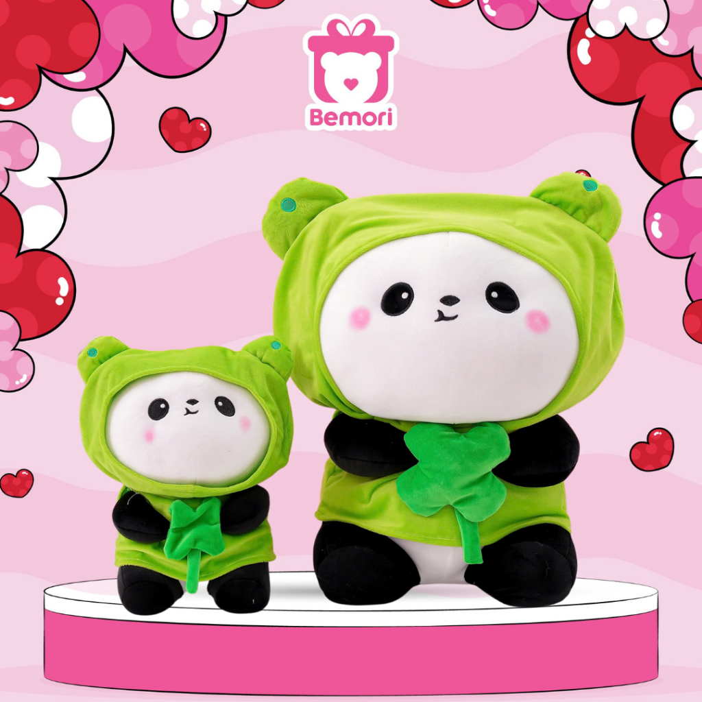 Bemori green frog cosplay panda teddy bear, high quality adorable frog ...