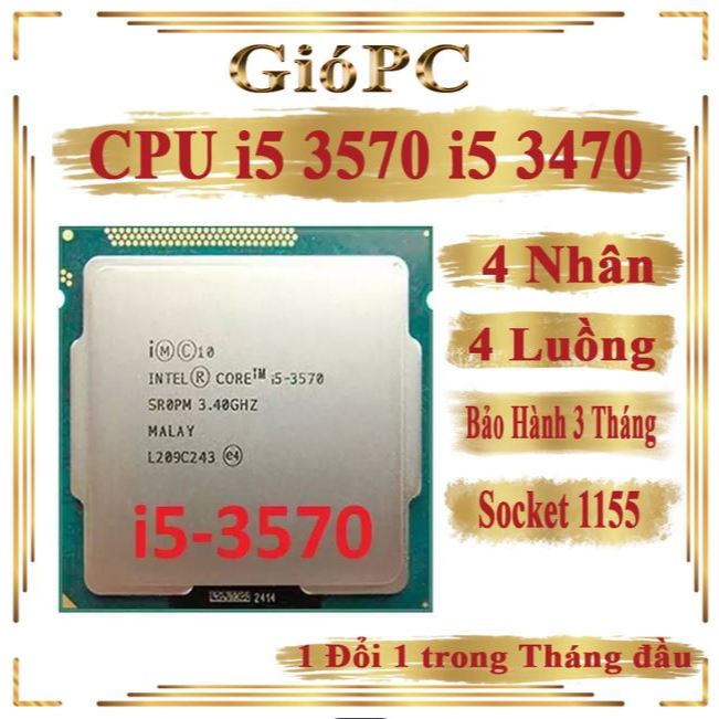 Cpu i5 3570/3470 core i5 processor running main socket 1155 (4 cores 4 ...