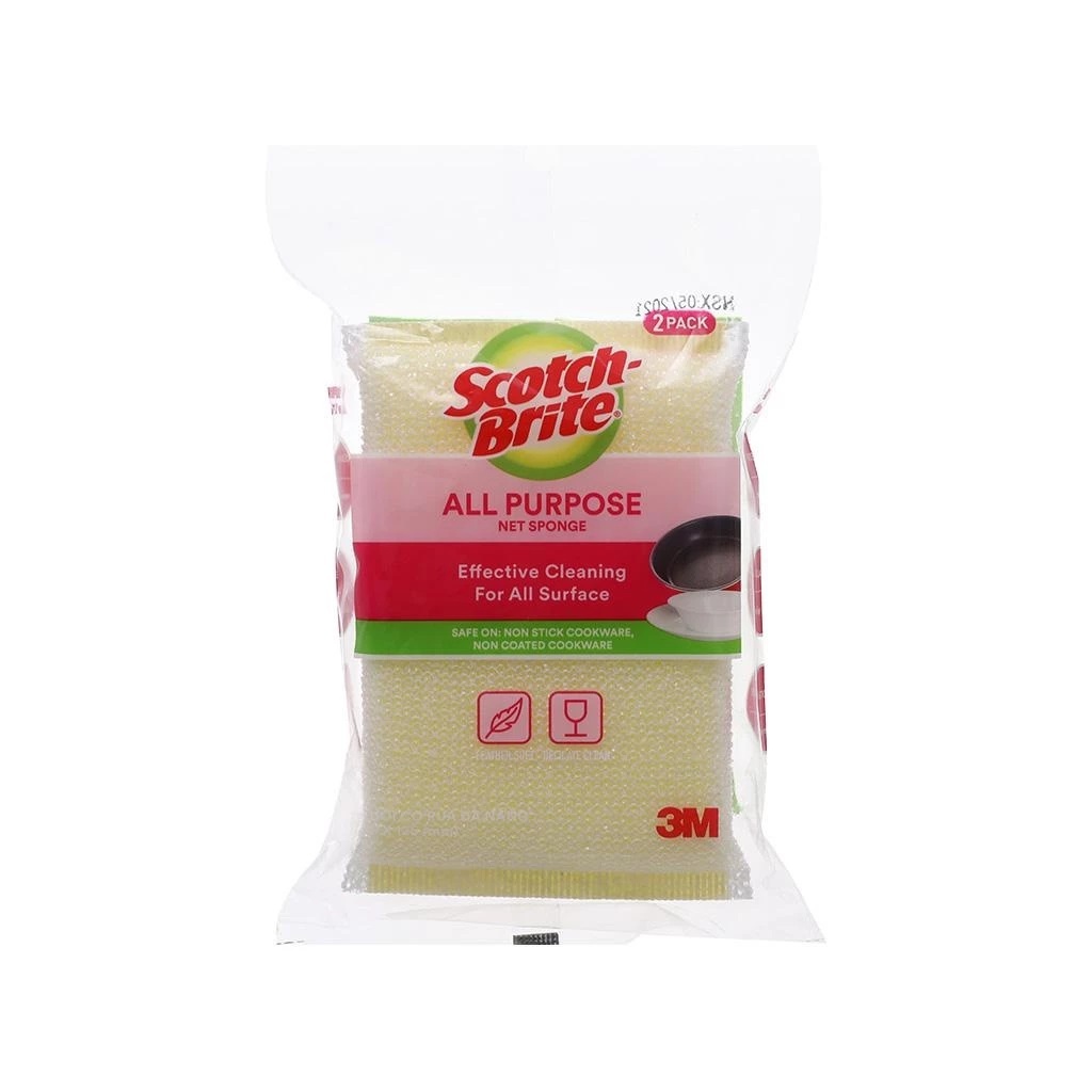 3m SCOTCH-BRITETM multi-purpose dishwashing net, 90mm x 105mm, 2 pieces ...