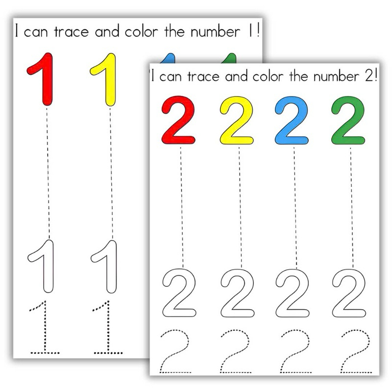 Practice counting, recognize numbers, pull and drop corresponding ...