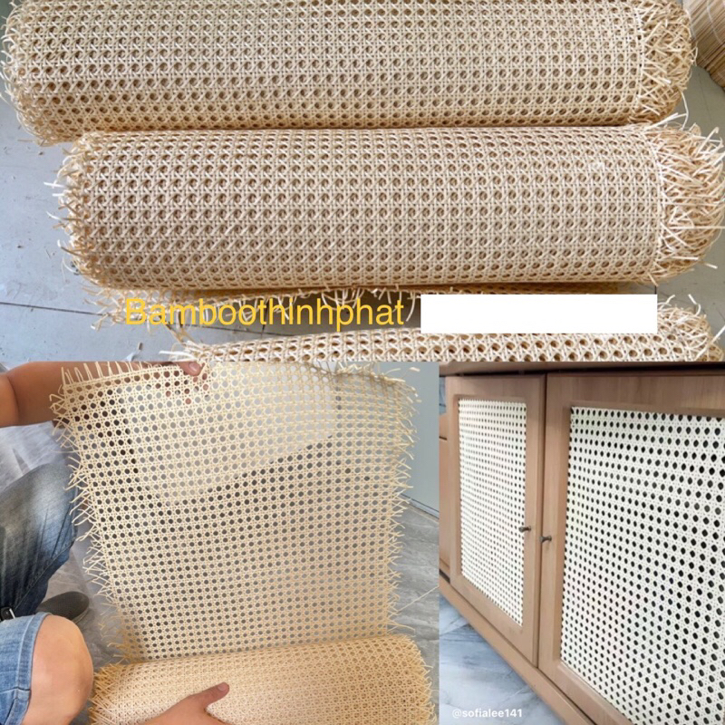 (Cut Into panels) Lattice rattan mesh for table cabinets sized 50cm ...